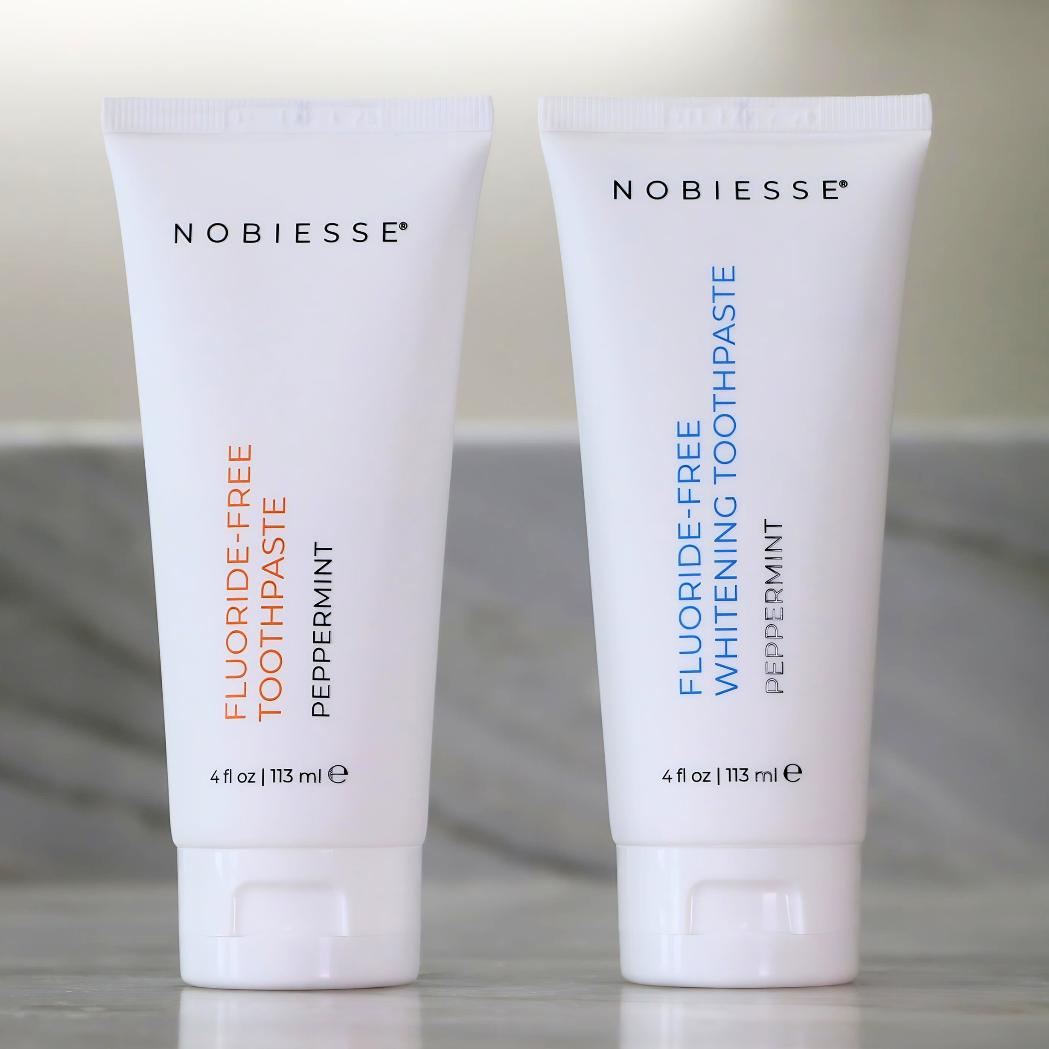 Fluoride-Free Toothpaste Bundle – Original & Whitening | NOBIESSE